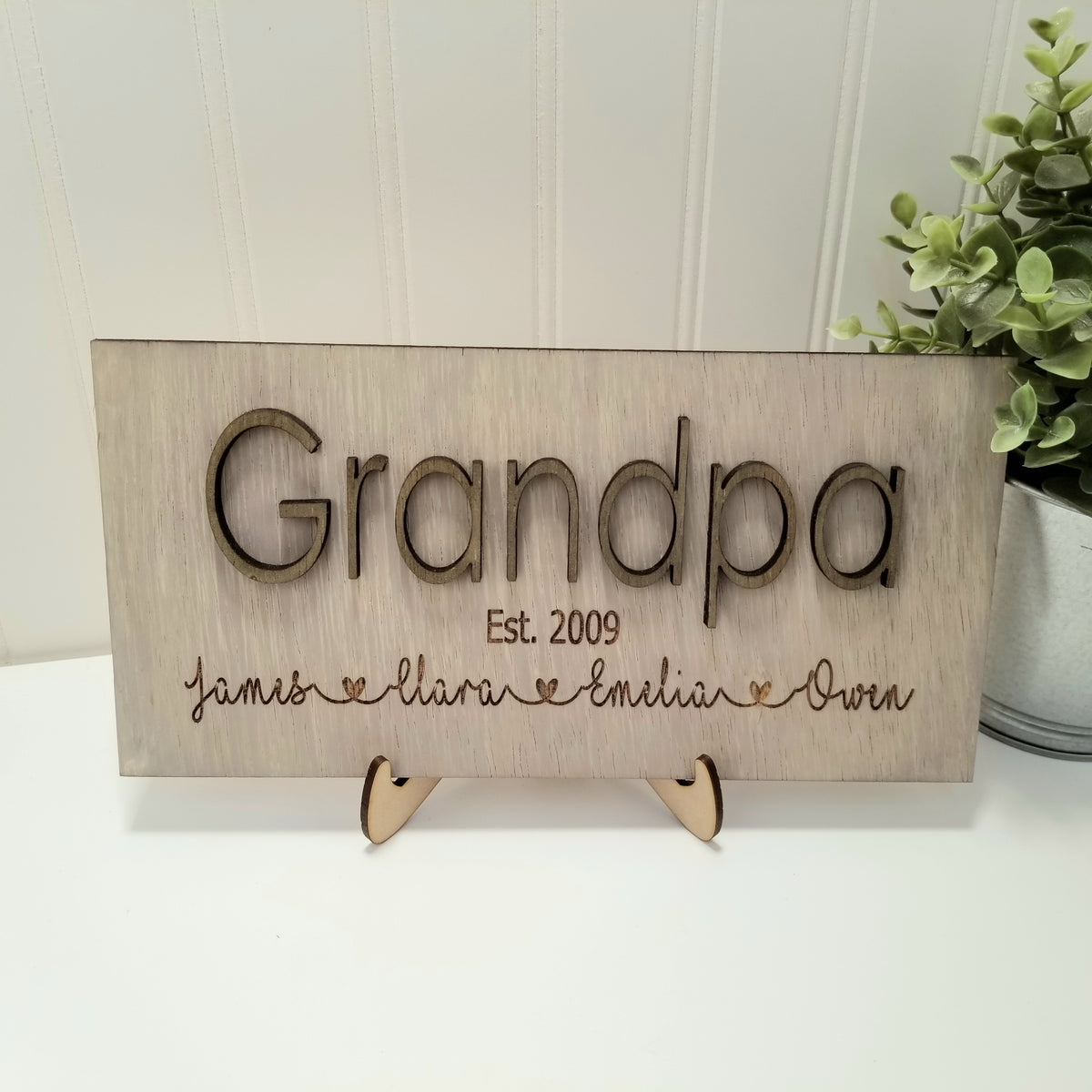 Digital File - "Grandpa Sign with Custom Names" – Falls Laser