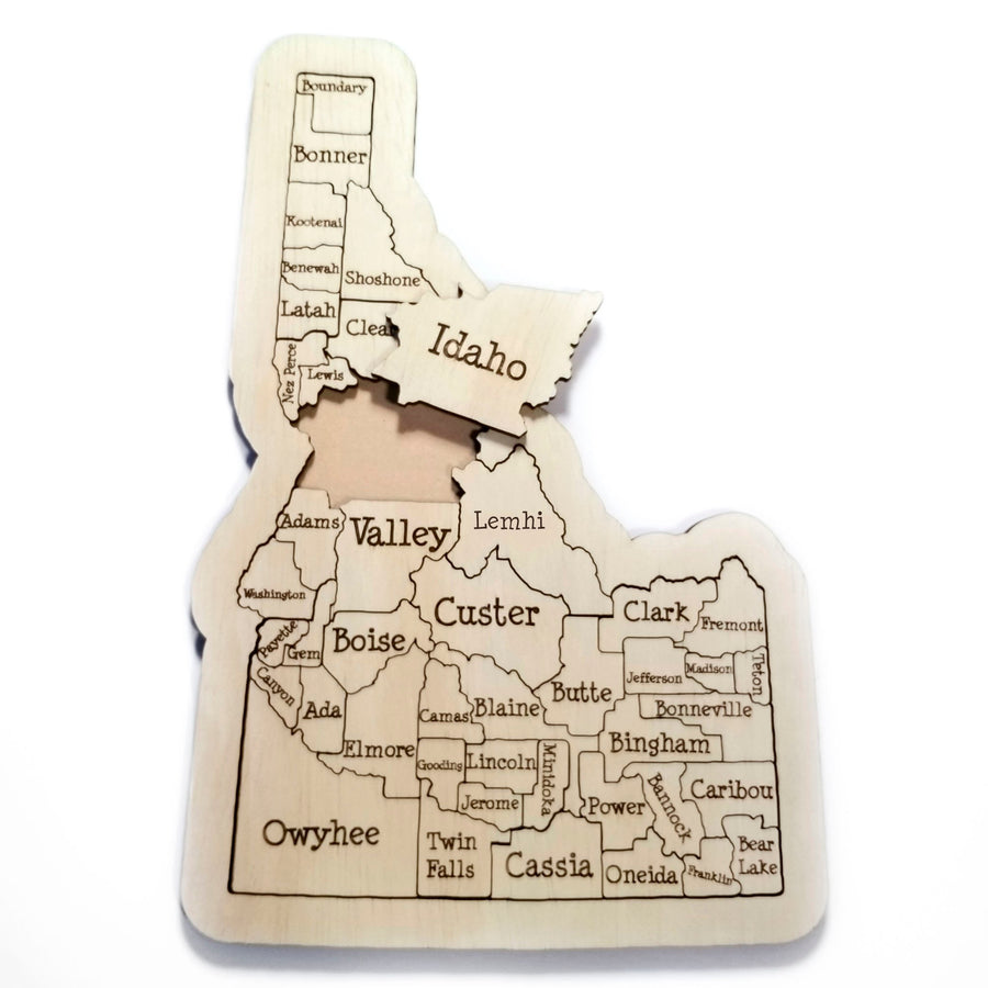 Idaho State Counties Puzzle – Falls Laser